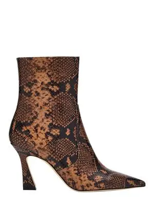 STUART WEITZMAN 85mm Printed Leather Booties Espresso