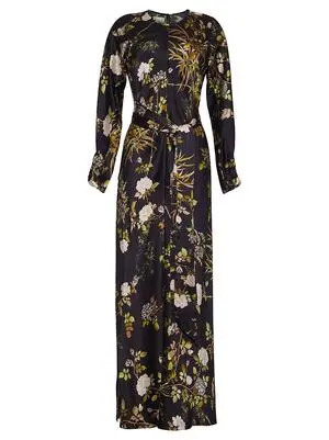 Cara Cara Montgomery Printed Maxi Dress - Alpine Gardens Black