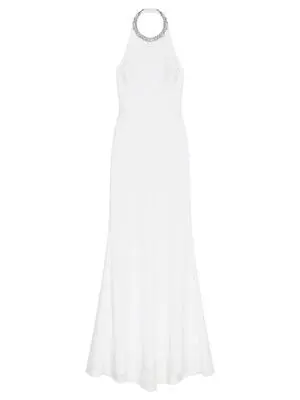 Givenchy Halter Neck Evening Gown With Crystal Embellishment - Ivory