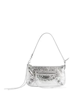 Balenciaga Le City Pouch With Strap - Silver