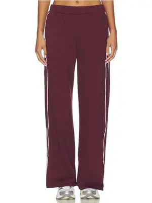 Beyond Yoga Luxe Fleece Piper Wide Leg Pant - Dark Cherry