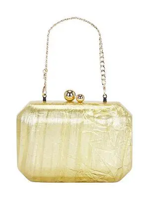 OLGA BERG Mateo Metallic Clutch