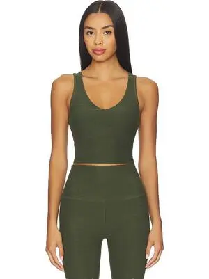 Beyond Yoga Spacedye Good Day Cropped Tank Top - Army Green Heather