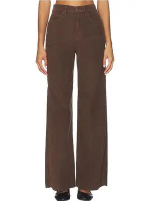 Veronica Beard Taylor High Rise Wide Leg - Dark Umber