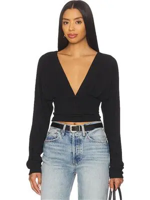 Superdown Dolman Sleeve Top - Black