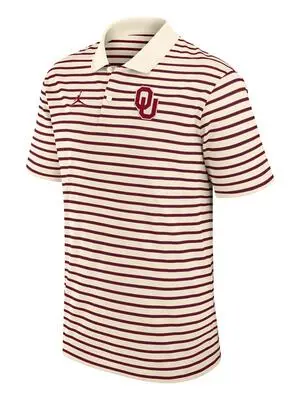 JORDAN Oklahoma Striped Brand Dri-fit College Polo - Brown