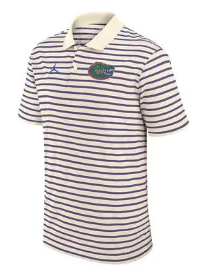 JORDAN Florida Striped Brand Dri-fit College Polo - Brown