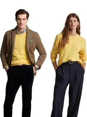 Ralph Lauren Cable-knit Cashmere Sweater - Fall Yellow