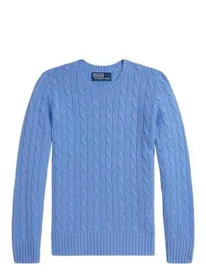 Ralph Lauren Cable-knit Cashmere Sweater - New Litchfield Blue