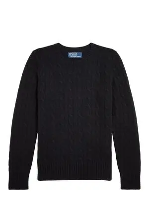 Ralph Lauren Cable-knit Cashmere Sweater - Polo Black