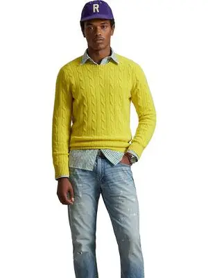 Ralph Lauren Cable-knit Cashmere Sweater - Sunfish Yellow