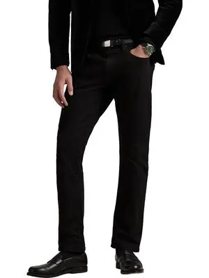 Ralph Lauren Varick Slim Straight Stretch Jean - Black Stretch
