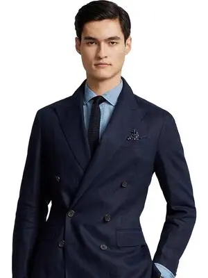 Ralph Lauren Polo Soft Tailored Fit Linen Suit Jacket - Dark Navy