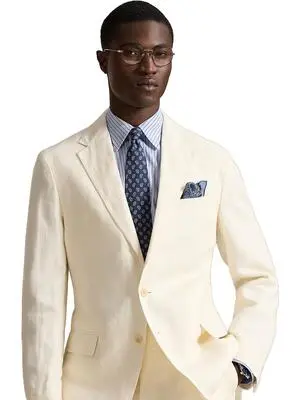 Ralph Lauren Polo Soft Tailored Fit Linen Suit Jacket - Light Cream
