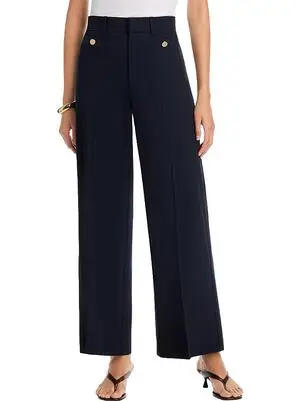 FRAME The Modernist Pocket Palazzo Pants - Dark Navy