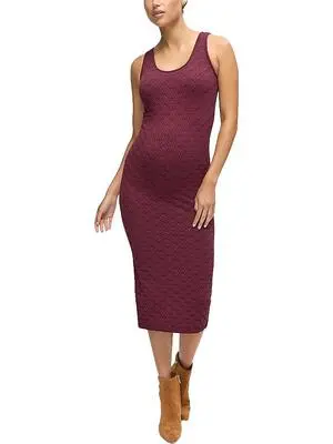 INGRID & ISABEL Seamless Midi Maternity Dress - Fig