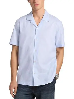 Michael Kors Dobby Camp Shirt - Marine Blue