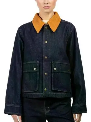 The Great. Swing Denim Jacket - Blue