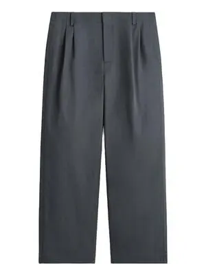 Cos Pleated Wide-Leg Trousers Dark Grey