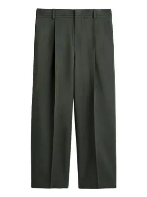 Cos Pleated Wide-Leg Trousers Green