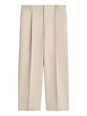 Cos Pleated Wide-leg Pants - Light Beige