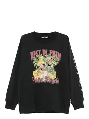 Palm Angels Printed T-shirt - Black