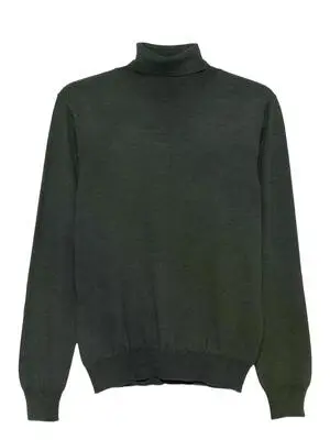 Tagliatore Roll-neck Wool Sweater - Green