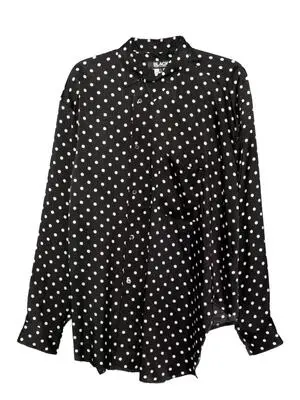 BLACK COMME DES GARÇONS Polka-Dot Asymmetric Shirt