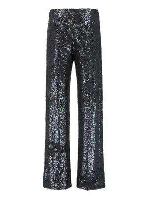 P.a.r.o.s.h Sequinned Straight Leg Pants - Black