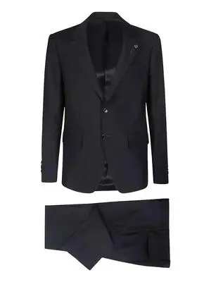 LARDINI Virgin Wool Suit - Blue