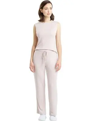 Natori Jersey Essentials Straight Leg Pants - Neutral