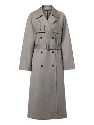 THE ROW Rhydian Virgin Wool Gabardine Trench Coat - Grey