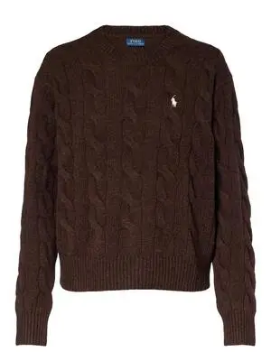 Polo Ralph Lauren Cable-knit Wool And Cashmere Sweater - Brown