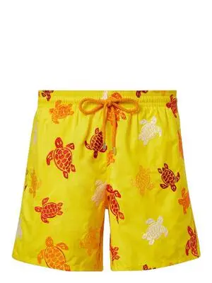 Vilebrequin Mistral Printed Swim Trunks Yellow
