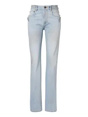 Balenciaga City Low-rise Straight Jeans - Blue