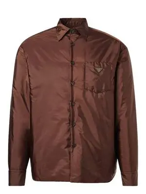 Prada Re-nylon Logo Shirt - Brown