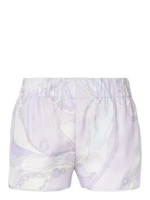 Emilio Pucci Orchidee Low-rise Silk Twill Shorts - Purple