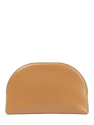 THE ROW Sylvia Leather Clutch - Brown