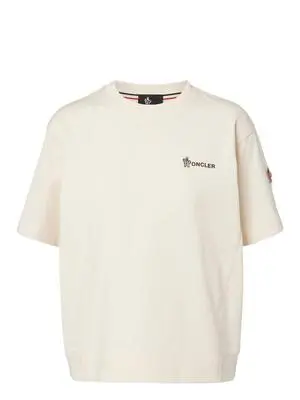 Moncler Logo Cotton Jersey T-shirt - White
