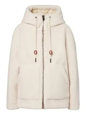 Moncler Yushan Fleece Down Jacket - White
