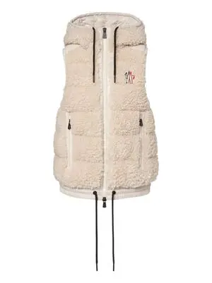 Moncler Hooded Down Vest - White