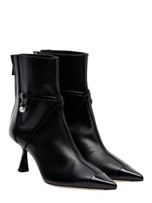 JIMMY CHOO Aren 65 Leather Ankle Boots - Black