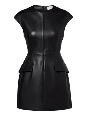 Sportmax Terfrite Leather Minidress - Black