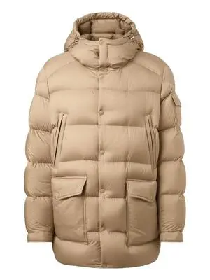 Moncler Bretagne Hooded Down Jacket - Beige