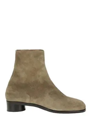 MAISON MARGIELA Suede Ankle Boots Beige