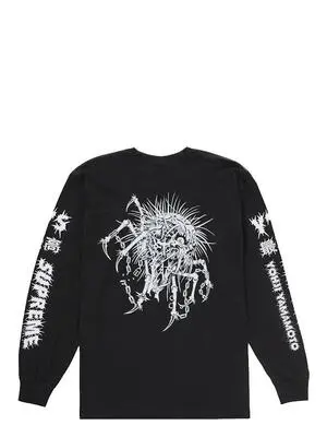 Supreme Y's By Yohji Yamamoto Long Sleeve Tee Shirt Black