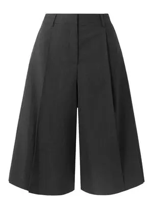 TWP Stefens Pleated Wool Culottes - Gray