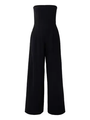 TWP Jade Strapless Wool-crepe Jumpsuit - Blue