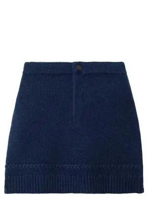 Guest In Residence Cashmere And Wool-blend Mini Skirt - Blue