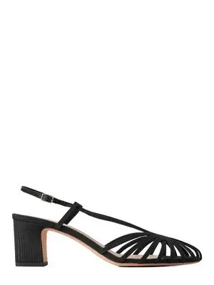 LOEFFLER RANDALL Priscilla Moiré Sandals - Black